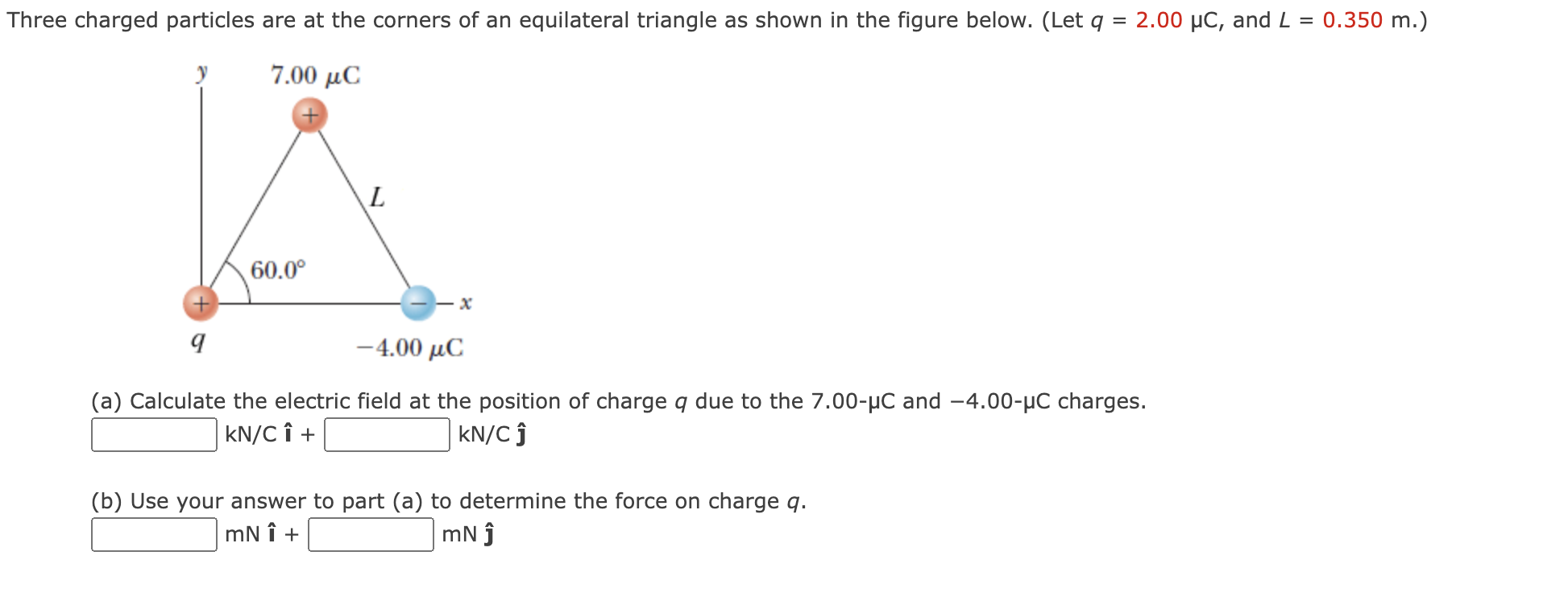 [solved] Three Charged Particles Are At The Corners Of An