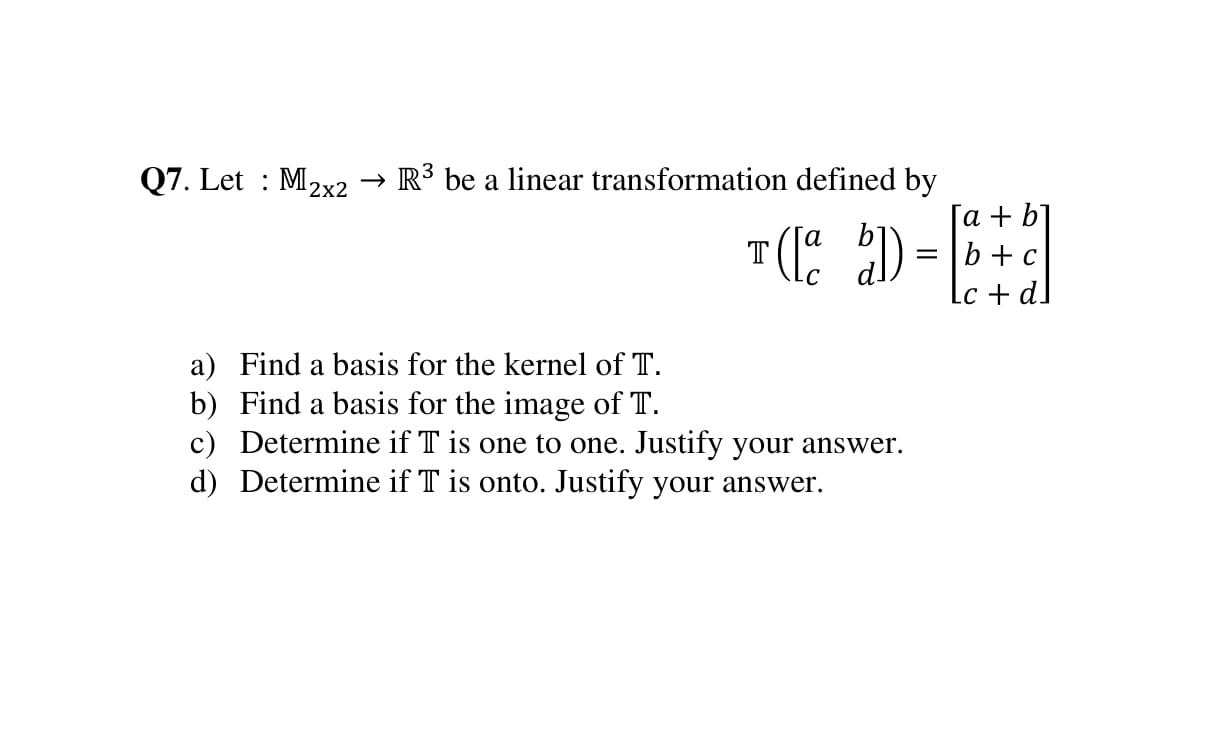 Solved Q5. Determine whether the following transformation | Chegg.com