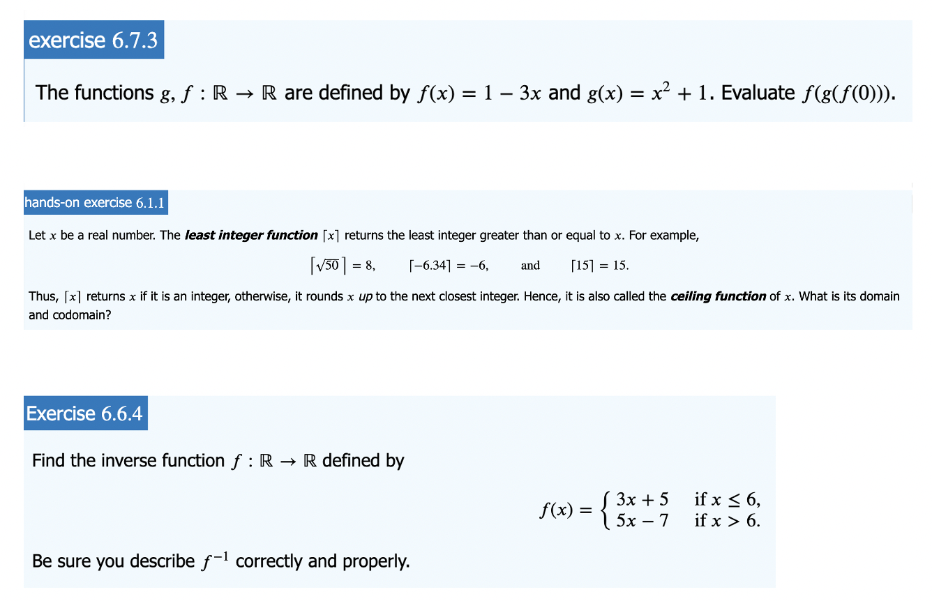 Solved The functions g,f:R→R are defined by f(x)=1−3x and | Chegg.com