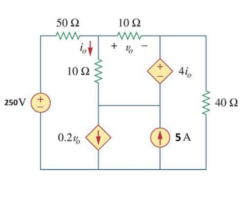 Solved Find vo, and io using Nodal & Mesh Analysis Solve by | Chegg.com