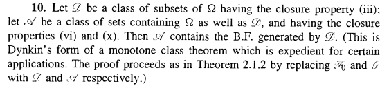 10. Let 2 be a class of subsets of S2 having the | Chegg.com