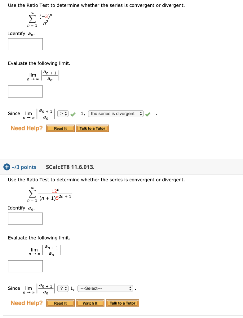 Solved Use the Ratio Test to determine whether the series is | Chegg.com