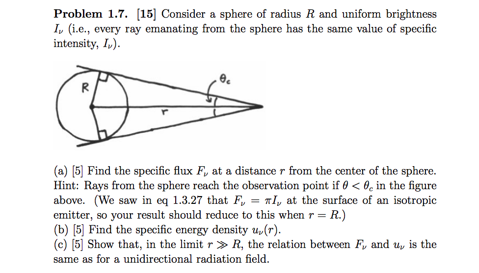 Solved Problem 1.7. [15] Consider a sphere of radius R and | Chegg.com