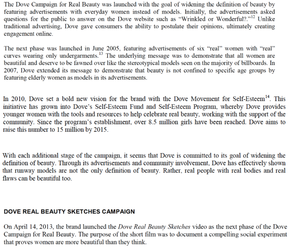 Solved 1. Introduction 2. Using Dove Real Beauty Sketches | Chegg.com