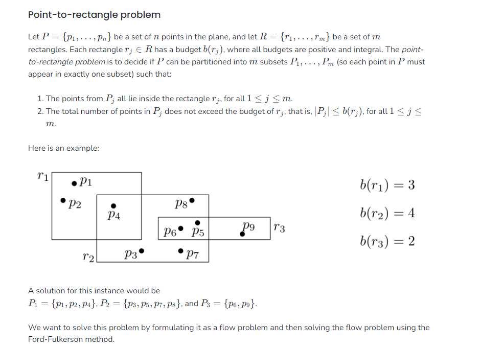 Solved Point-to-rectangle problem Let P={p1,…,pn} be a set | Chegg.com