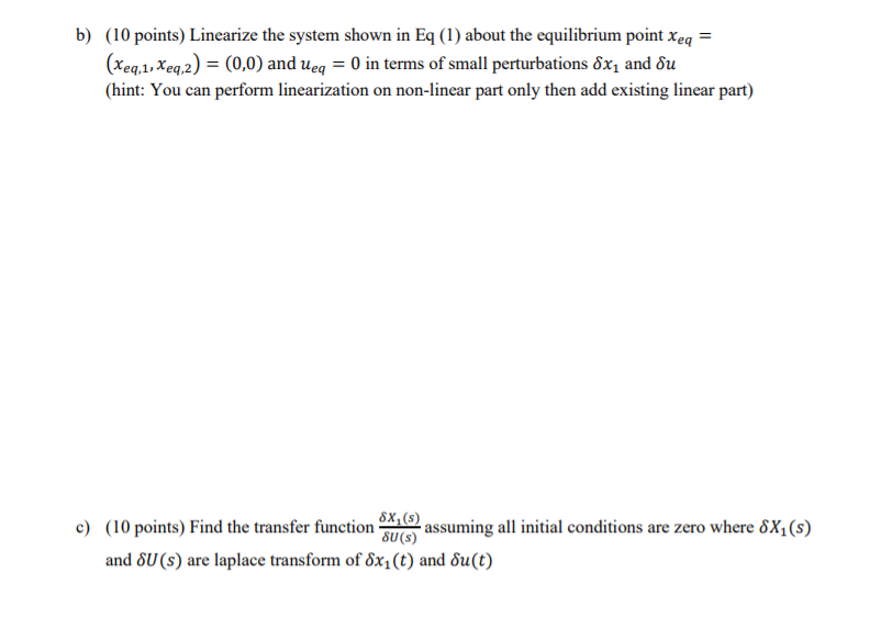 Problem 1 (total 25 points) Consider a non-linear | Chegg.com