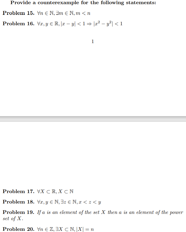 Solved Provide a counterexample for the following | Chegg.com