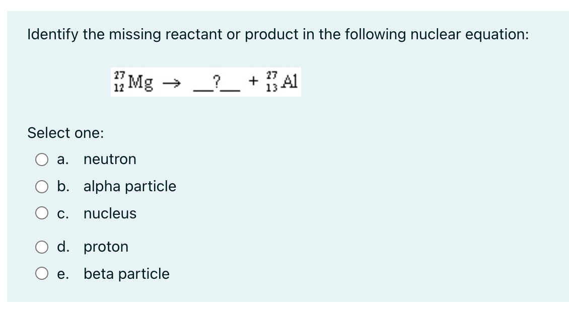 Solved Identify the missing reactant or product in the | Chegg.com