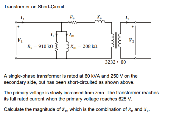 Solved Transformer on Short-Circuit A single-phase | Chegg.com