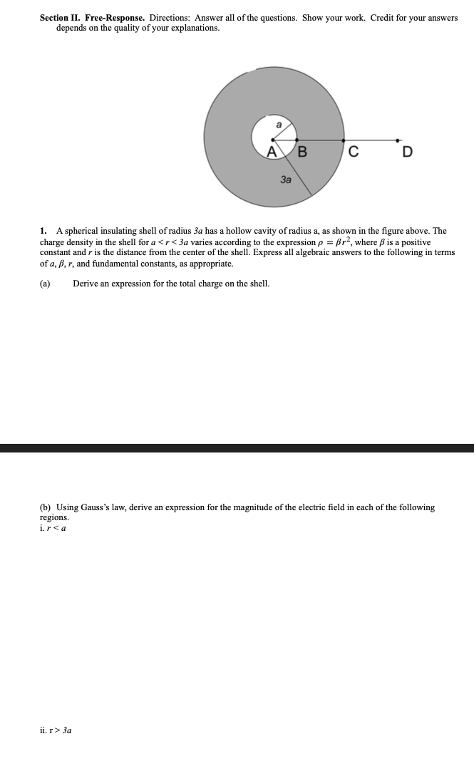 Solved Section II. Free-Response. Directions: Answer all of | Chegg.com