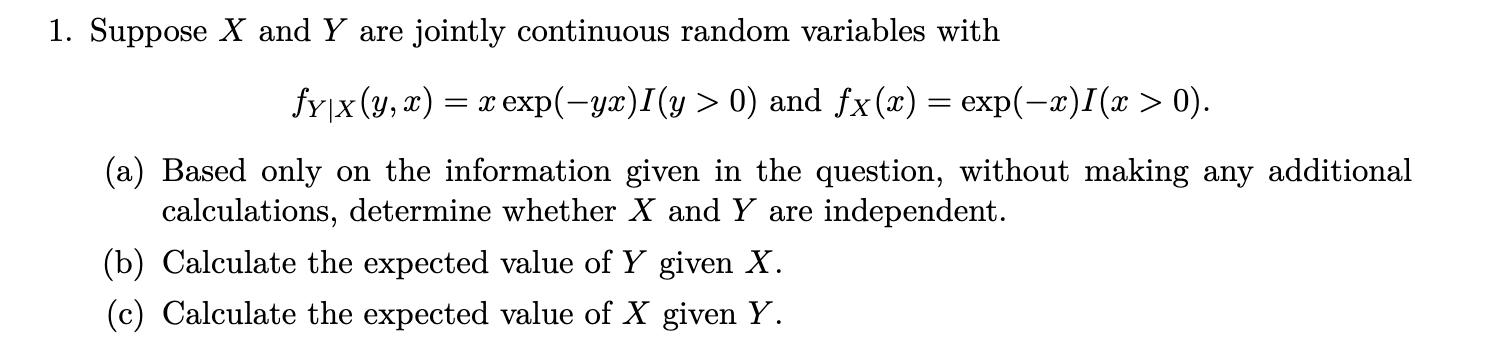 Solved Suppose X and Y are jointly continuous random | Chegg.com