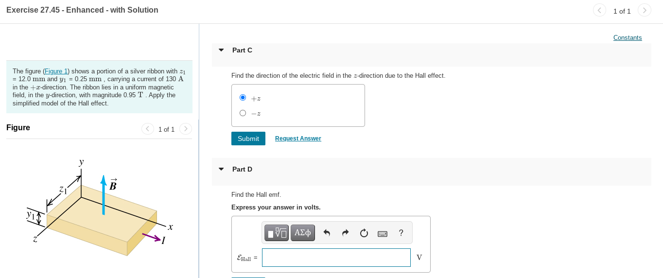 Solved Exercise 27.45 - Enhanced - with Solution 1 of 1 | Chegg.com