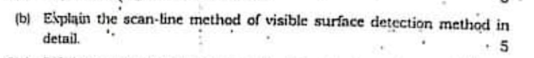 Solved Explain the scan-line method of visible surface | Chegg.com
