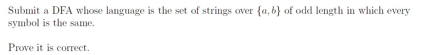 Solved Submit a DFA whose language is the set of strings | Chegg.com