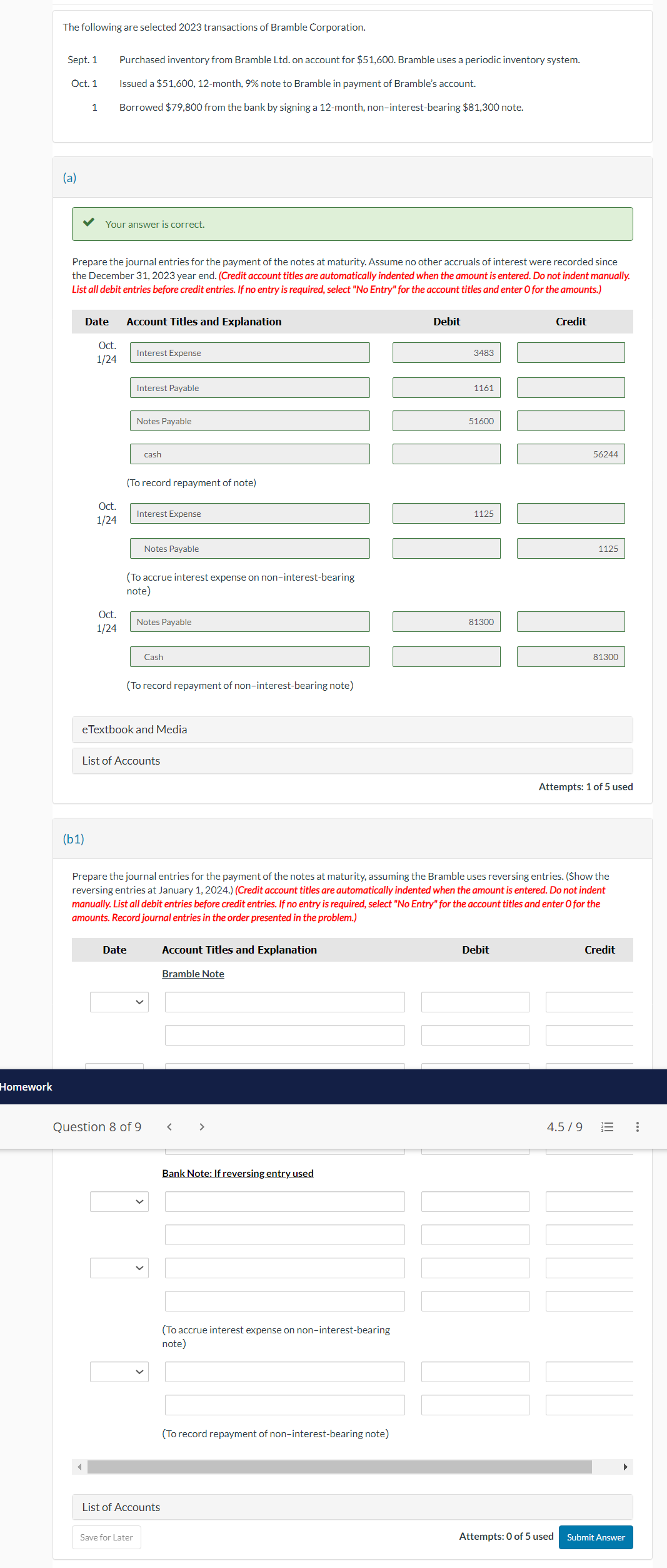 Solved The following are selected 2023 transactions of | Chegg.com
