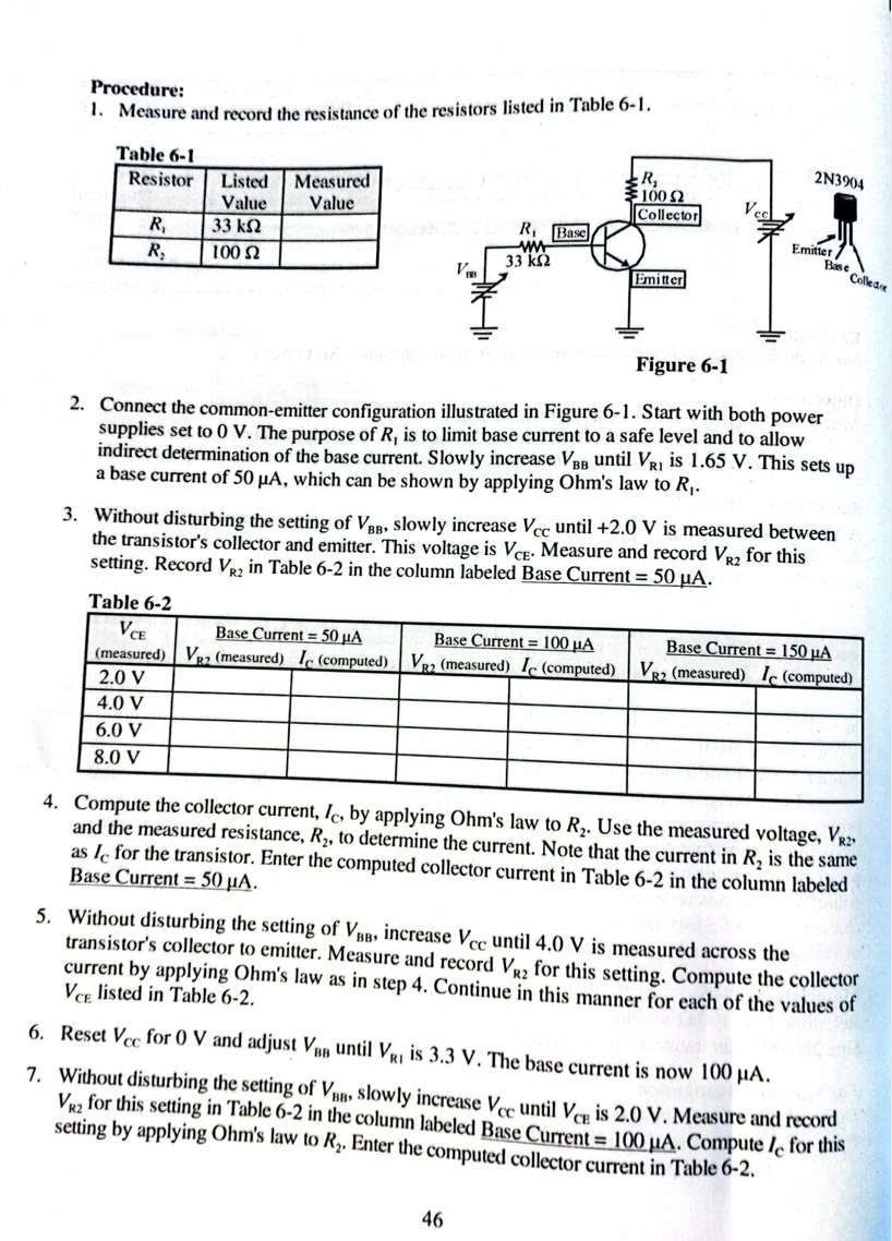 Solved Materials Needed: Resistors: One 100Ω resistor, one | Chegg.com