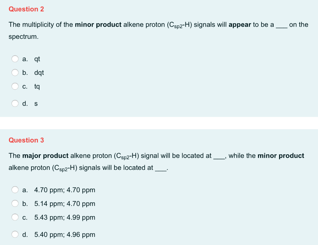 Question 2 on the The multiplicity of the minor | Chegg.com