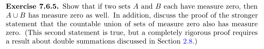 Solved Exercise 7.6.5. ﻿Show that if two sets A and B ﻿each | Chegg.com