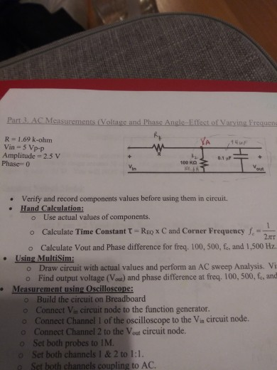 Solved Does anyone here know how to do an AC sweep on | Chegg.com
