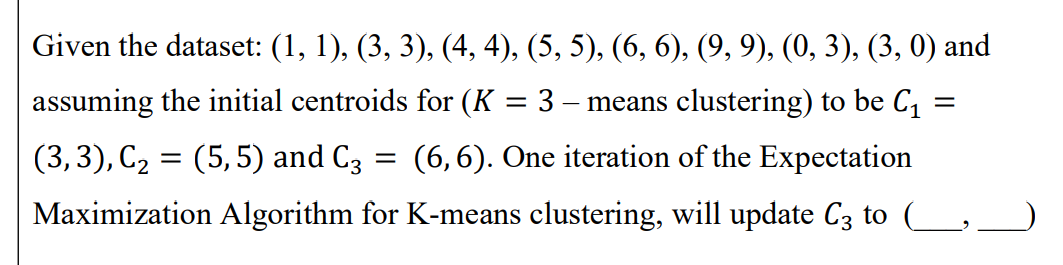 Solved Given the dataset: | Chegg.com