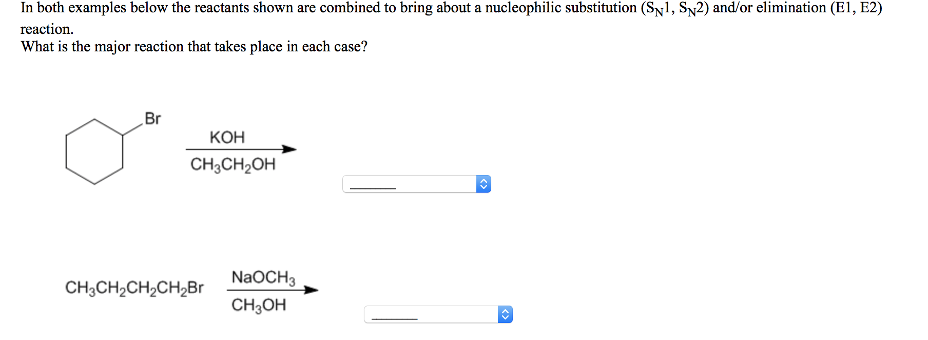 Solved In both examples below the reactants shown are | Chegg.com