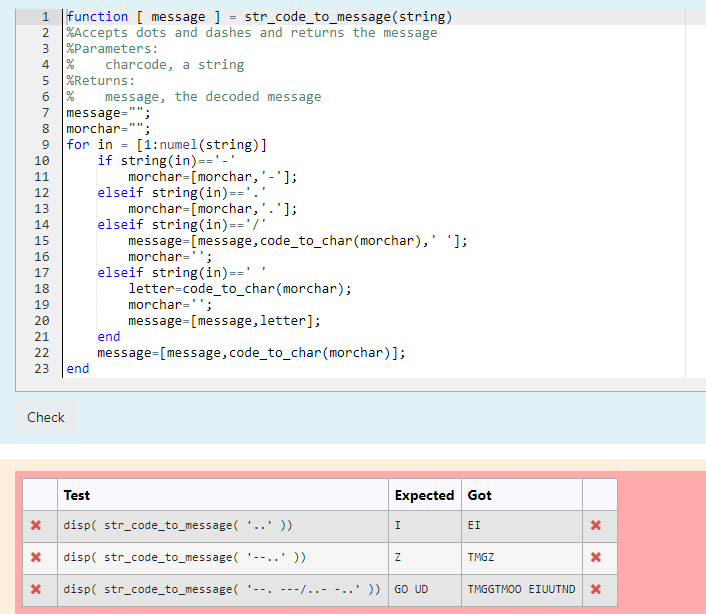 I am coding in Matlab, currently, I have this code | Chegg.com