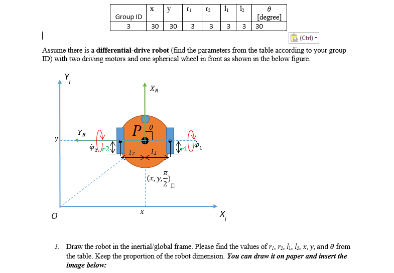 Assume there is a differential-drive robot (find the | Chegg.com