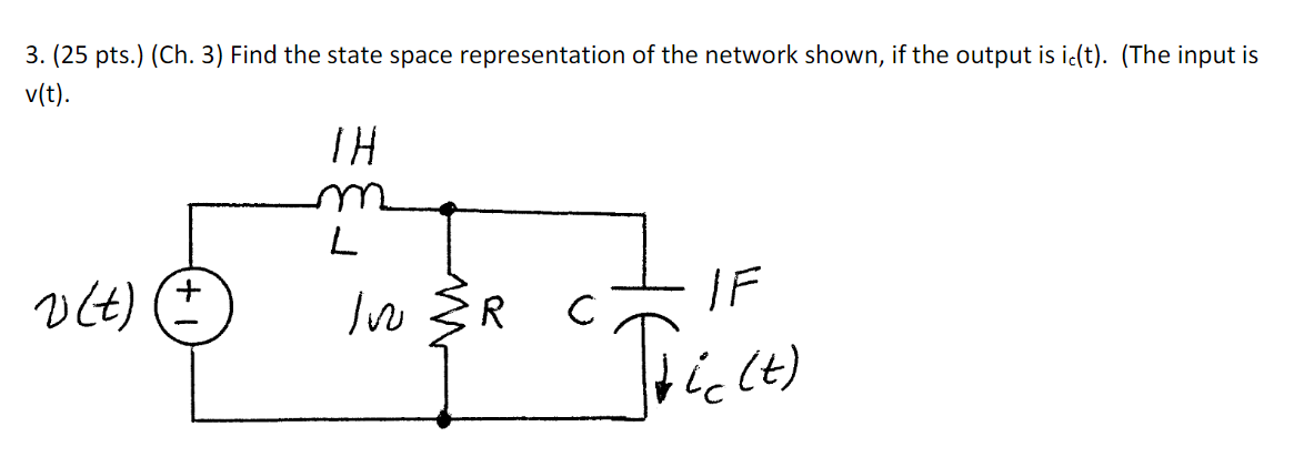 Solved 3. (25 pts.) (Ch. 3) Find the state space | Chegg.com