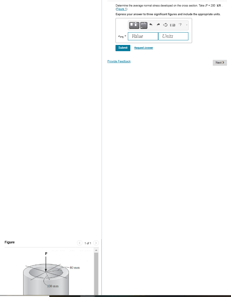Solved natarmine the average normal stress developed on the | Chegg.com