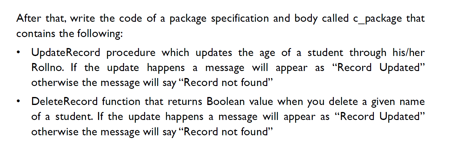 Solved Create STUDENT table and insert some rows as the | Chegg.com