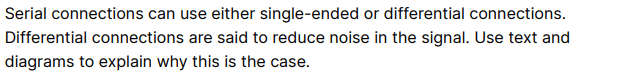 Solved Serial connections can use either single-ended or | Chegg.com