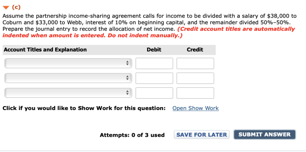 Solved Exercise 12-05 a-d (Part Level Submission) Coburn | Chegg.com