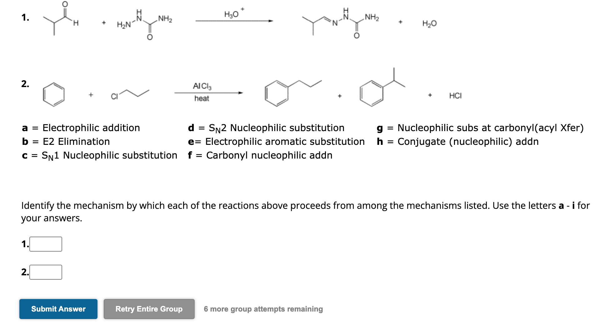 Solved 1. 2. d =SN2 Nucleophilic substitution g= | Chegg.com