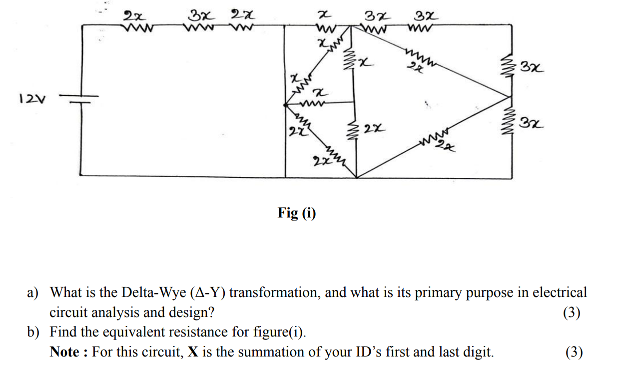 Solved Fig (i) a) What is the Delta-Wye (Δ−Y) | Chegg.com