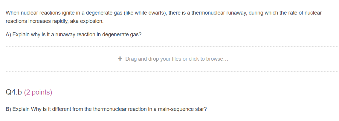 Solved When nuclear reactions ignite in a degenerate gas | Chegg.com