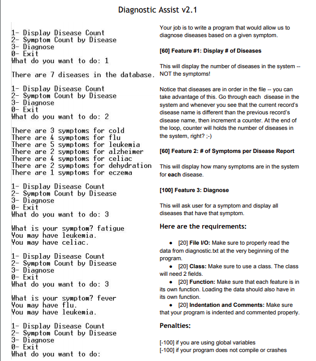 Solved PYTHON PROGRAM PLEASE cold sneezing cold | Chegg.com