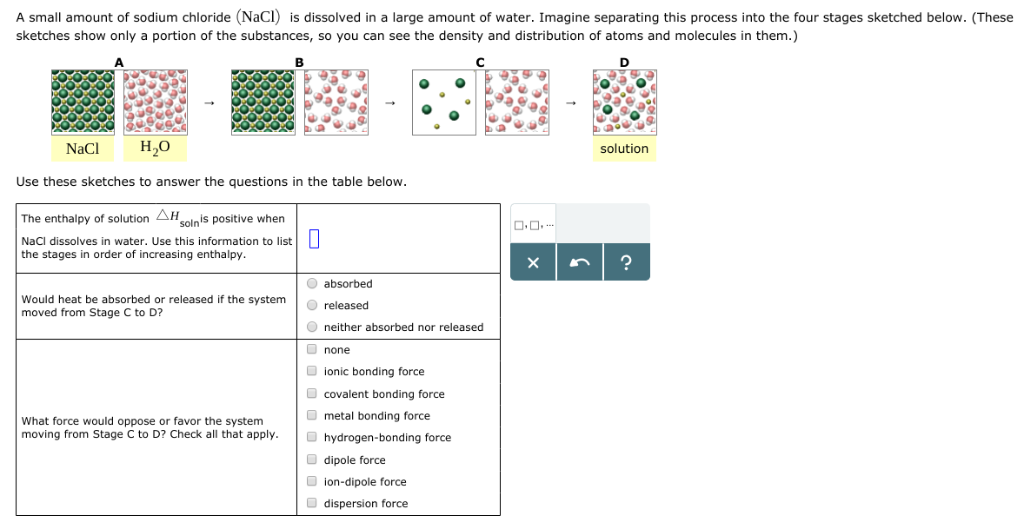 Solved A small amount of sodium chloride (NaCI) is dissolved | Chegg.com