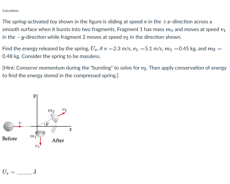 Solved Calculation The spring-activated toy shown in the | Chegg.com