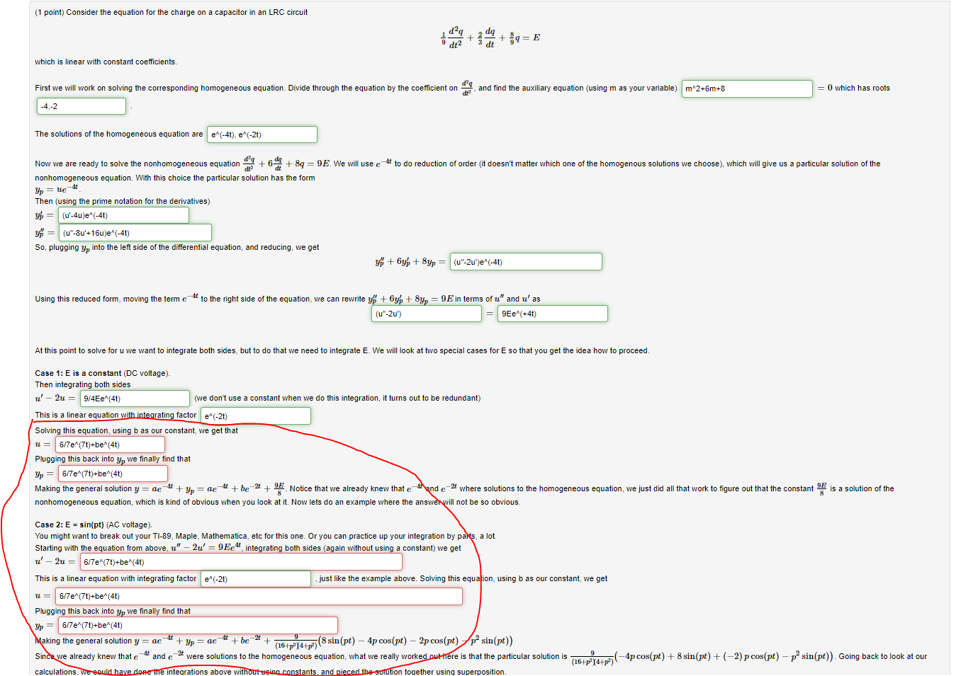 Solved Please only solve the highlighted fields and | Chegg.com