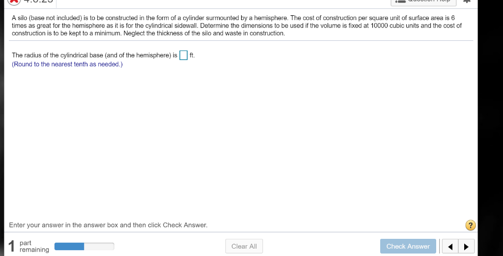 Solved A silo (base not included) is to be constructed in | Chegg.com
