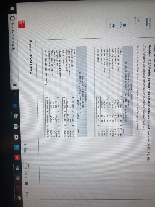 Solved Problem 17-2A Part 1 Required: 1. Complete the | Chegg.com