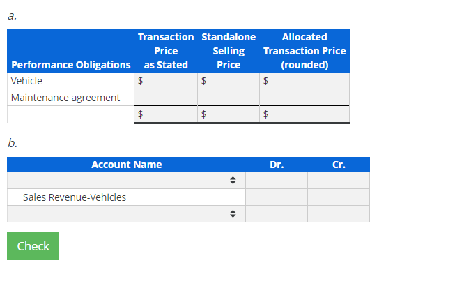 Solved Allocating Transaction Price to Performance | Chegg.com