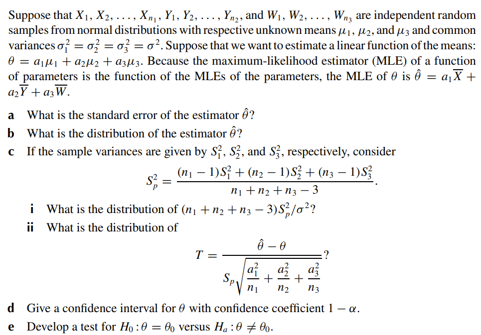 Solved Suppose that X1,X2,…,Xn1,Y1,Y2,…,Yn2, and W1,W2,…,Wn3 | Chegg.com
