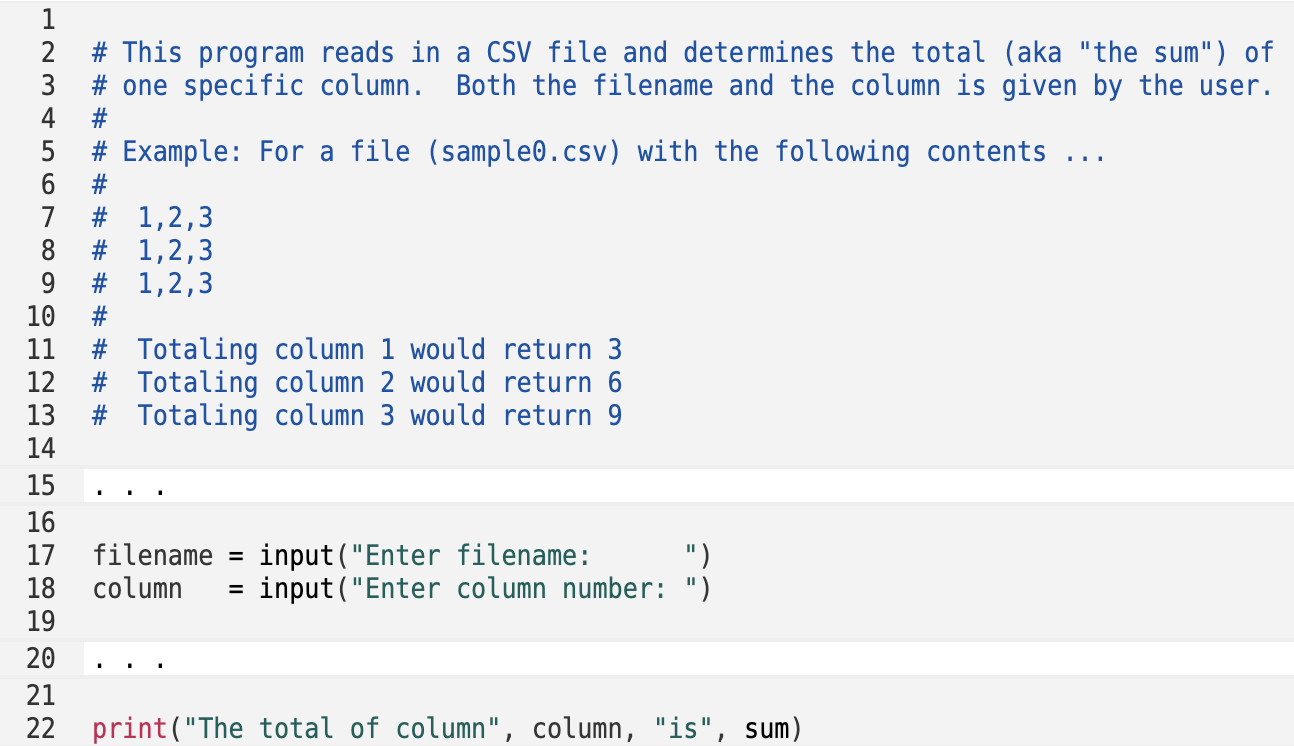Solved Humor 1 # This program reads in a CSV file and | Chegg.com