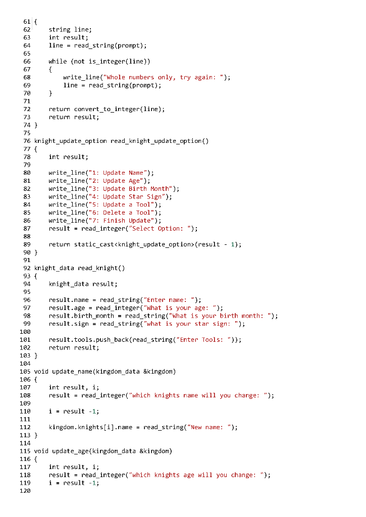 Please fix following : Indent the code and make use | Chegg.com