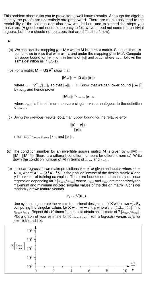 Solved This problem sheet asks you to prove some well known | Chegg.com