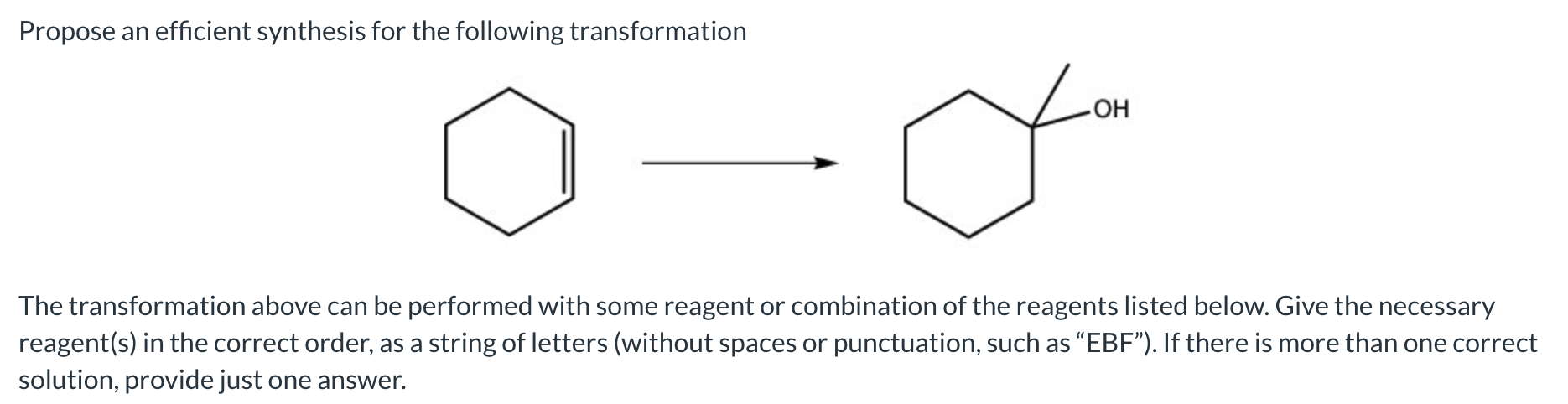 Solved Propose an efficient synthesis for the following | Chegg.com