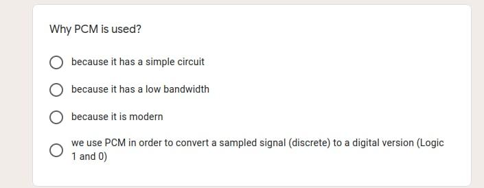 Solved Why PCM is used? because it has a simple circuit | Chegg.com