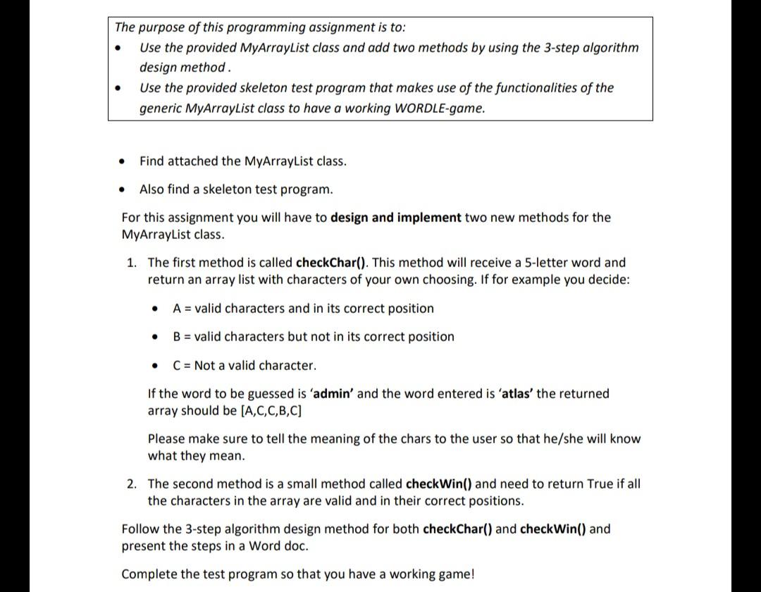 Solved The purpose of this programming assignment is to: - | Chegg.com