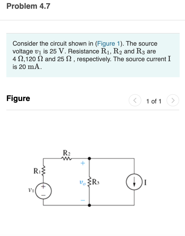 Solved Problem 4.7 Consider the circuit shown in (Figure 1). | Chegg.com